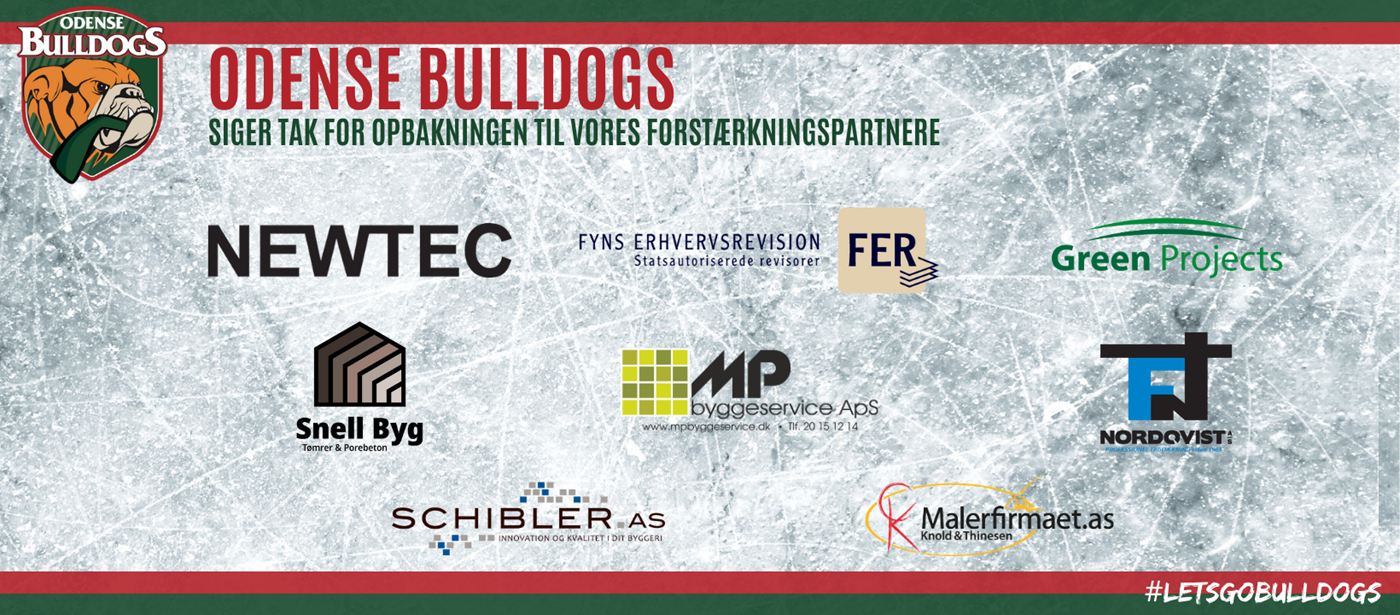 Odense Bulldogs - Tak til vores forstærkningspartnere